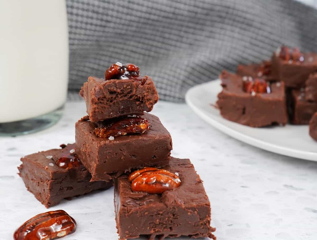Easy Dairy Free Fudge with Candied Pecans - Dairy Free for Baby