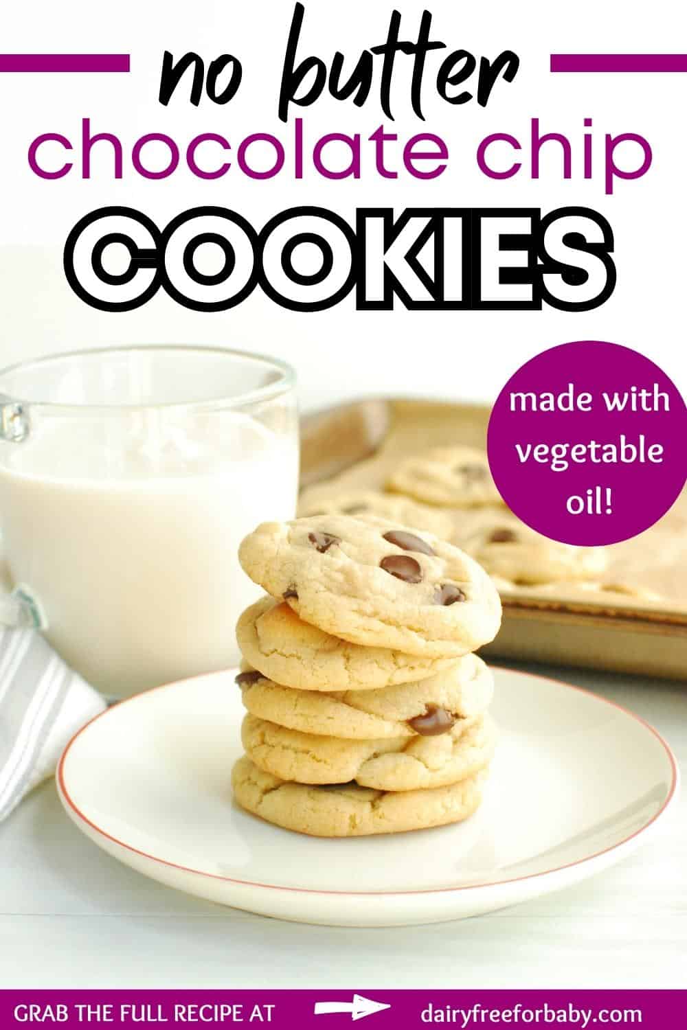 No Butter Chocolate Chip Cookies - Dairy Free for Baby